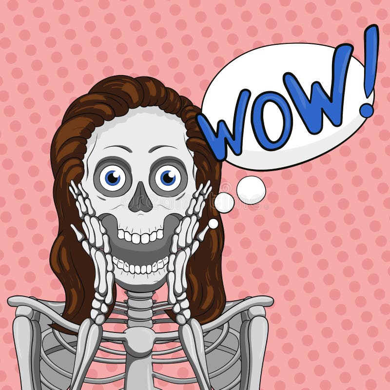 Skeleton Surprised Emoji. Skull Astonished Emotion Isolated. Hum Stock ...