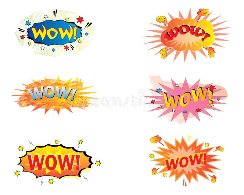 Wow Text Ribbon Design Vector Design Stock Vector - Illustration of ...