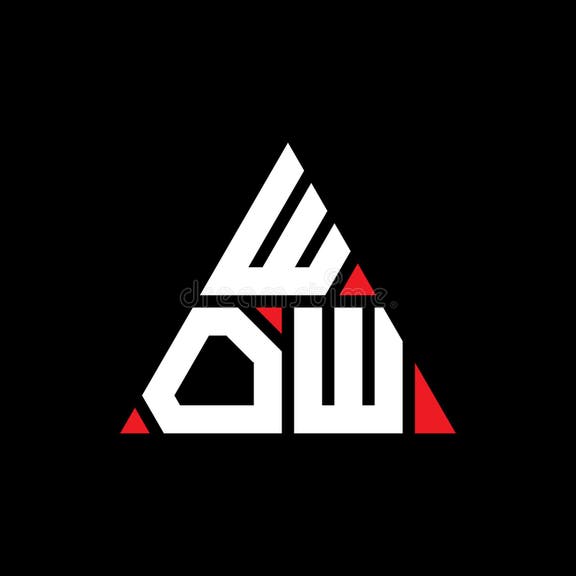 WOW Triangle Letter Logo Design with Triangle Shape. WOW Triangle Logo ...