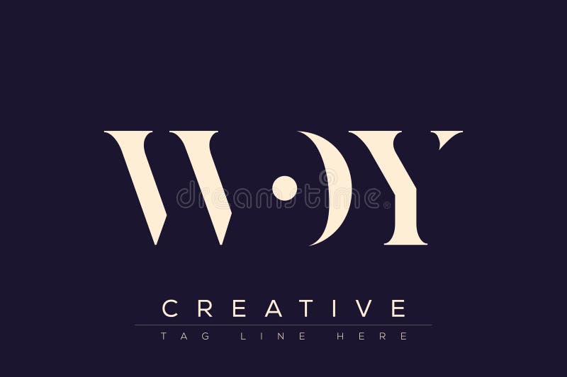 WOY Abstract Letter Logo Design Stock Vector - Illustration of badge ...