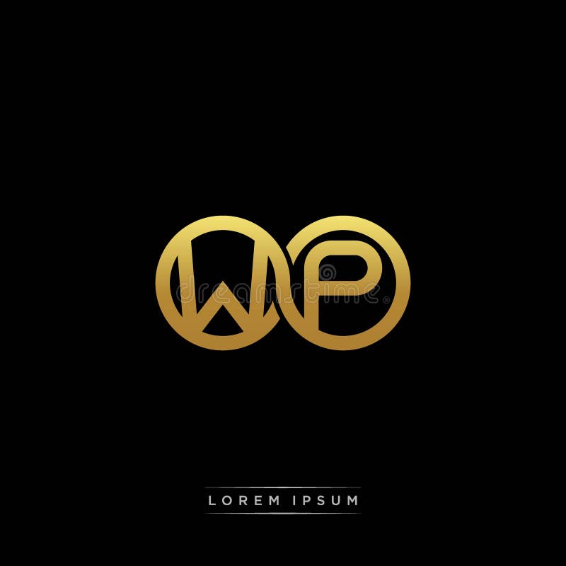 Creative Letter WP Logo Creative Typography Vector Template. Abstract ...
