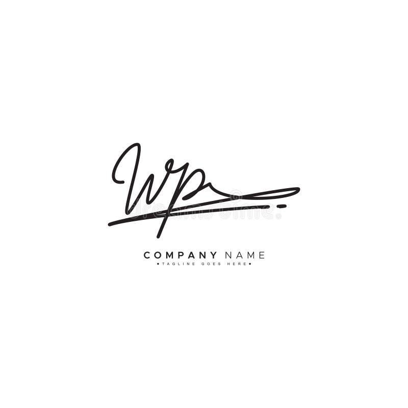 WP Initial Letter Signature Logo Template - Handwritten Vector Logo ...