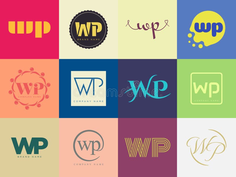 WP Logo Company Template. Letter W and P Logotype Stock Vector ...