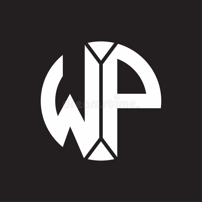 WP Logo Monogram with Piece Circle Ribbon Style Stock Vector ...