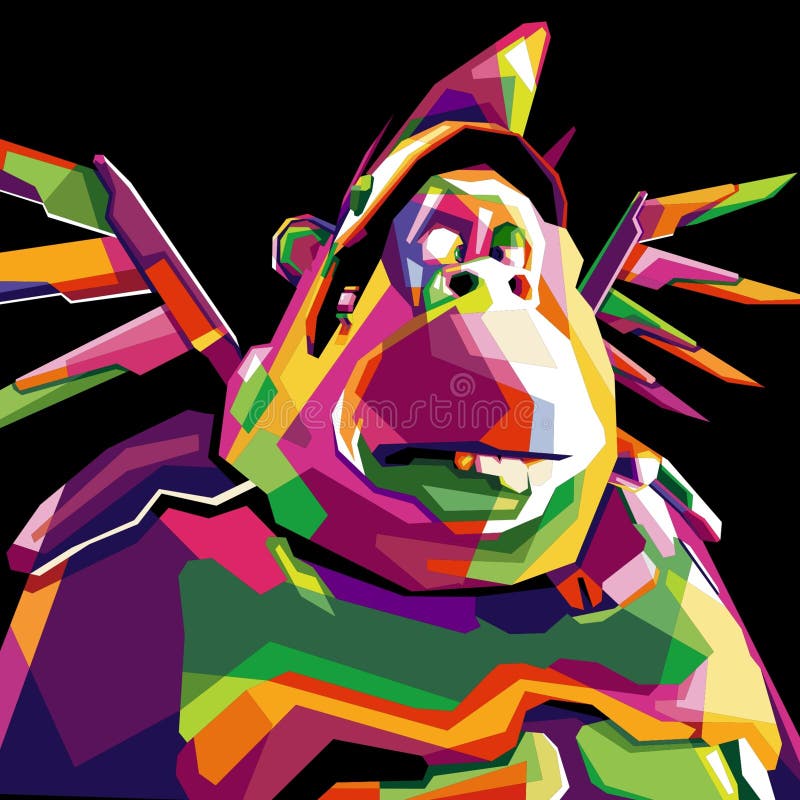 WPAP Pop Art Portrait Style Character Illustration Stock Illustration ...