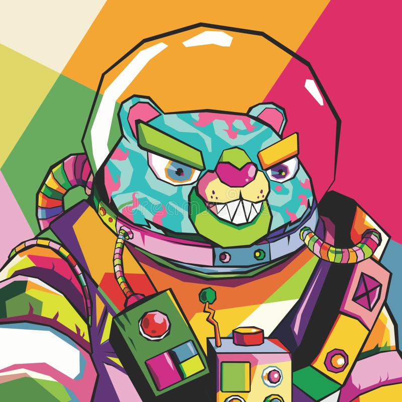 WPAP Pop Art Portrait Style Character Illustration Stock Vector ...