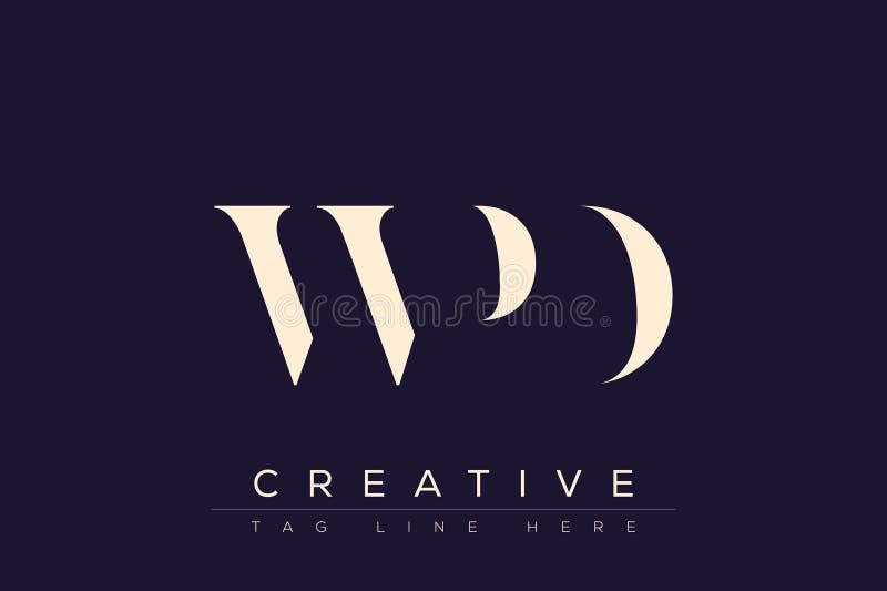 WPD Abstract Letter Logo Design Stock Vector - Illustration of ...