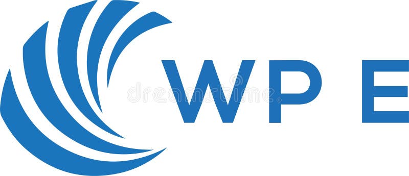 WPE Letter Logo Design on White Background. WPE Creative Circle Letter ...