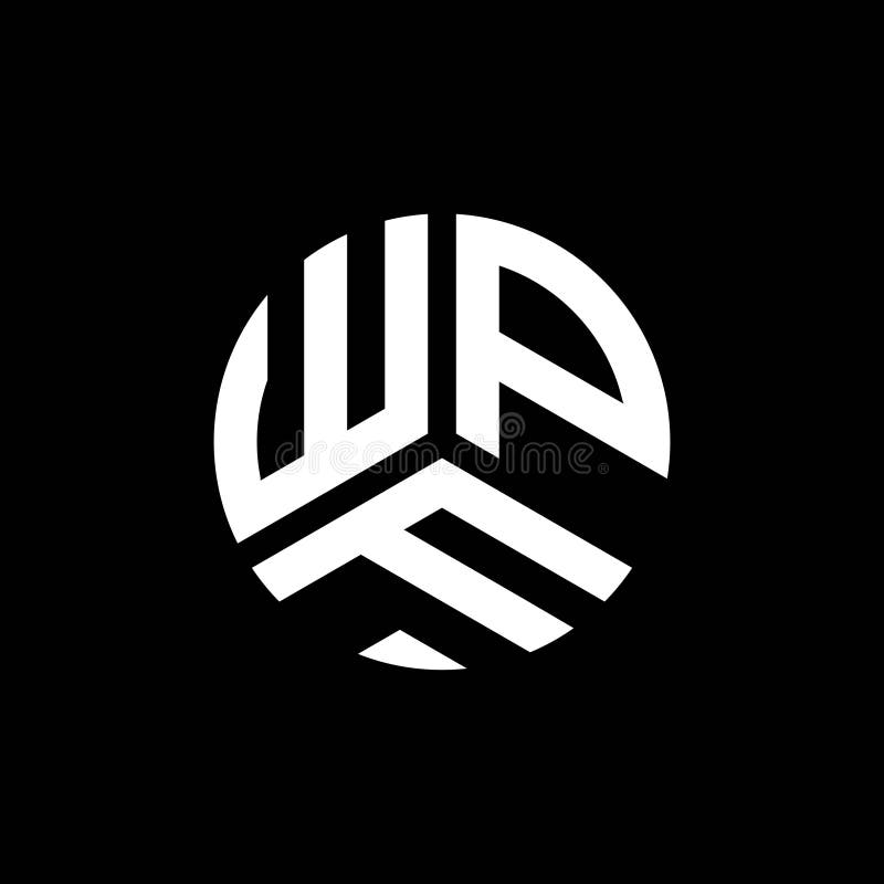 WPF Letter Logo Design on Black Background. WPF Creative Initials ...