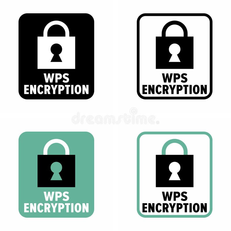 WPS Encryption Vector Information Sign Stock Vector - Illustration of ...