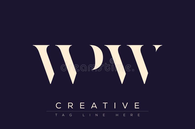 WPW Abstract Letter Logo Design Stock Vector - Illustration of emblem ...