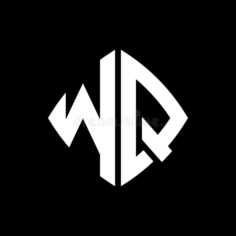 WQ Geometric Monogram Logo Curved Square Style Stock Illustration ...