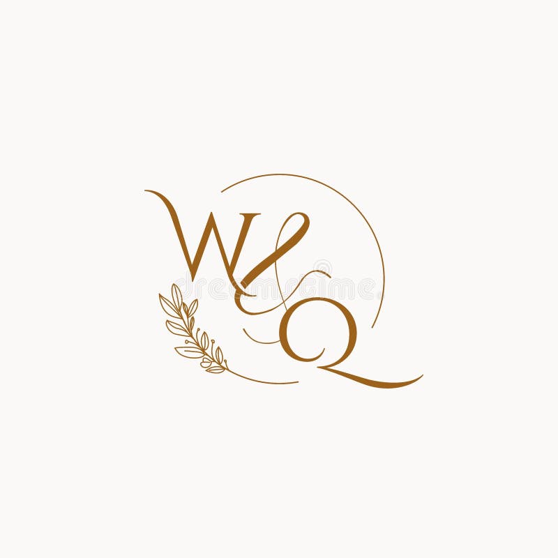 WQ Initial Wedding Monogram Logo Stock Illustration - Illustration of ...