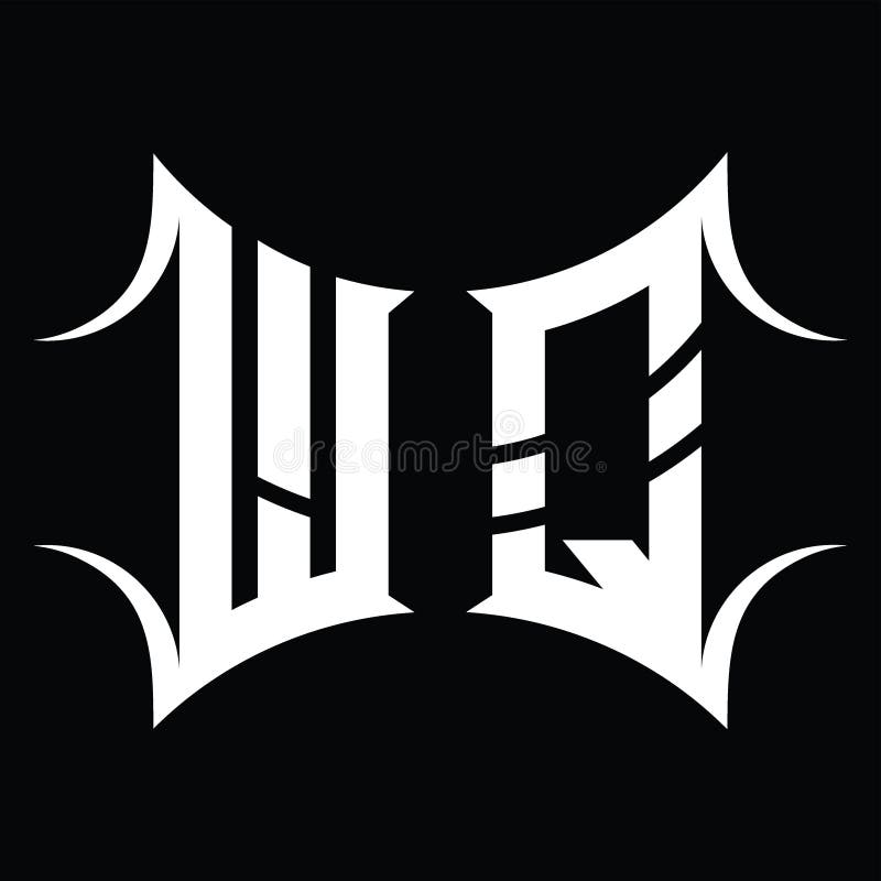 WQ Logo Monogram with Abstract Shape Design Template Stock Vector ...