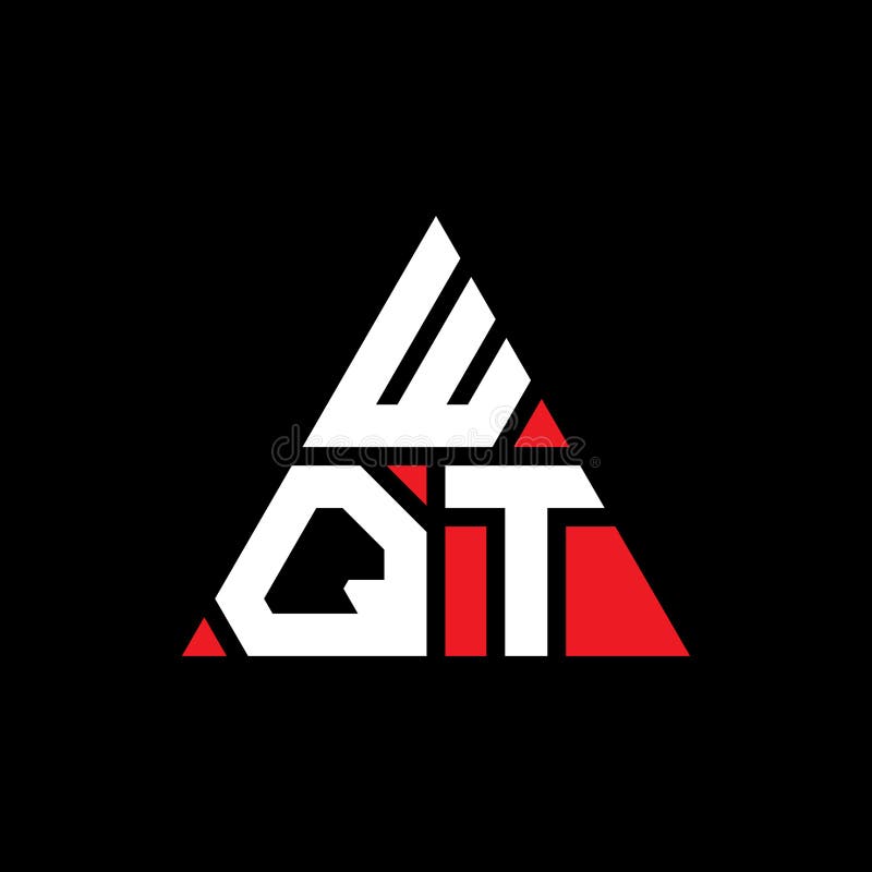 WQT Triangle Letter Logo Design with Triangle Shape. WQT Triangle Logo ...