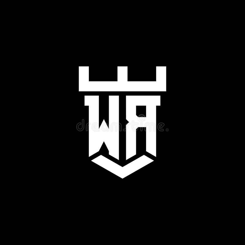WR Logo Letter Castle Shape Style Stock Vector - Illustration of ...