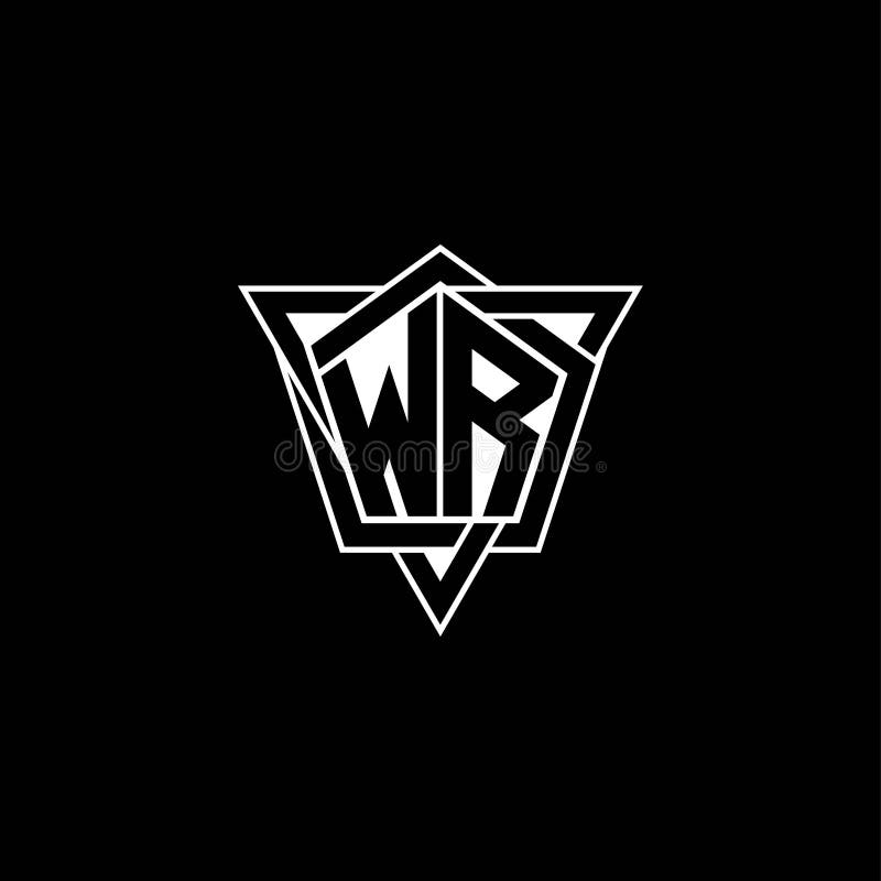 WR Logo Monogram Geometric Modern Design Stock Vector - Illustration of ...