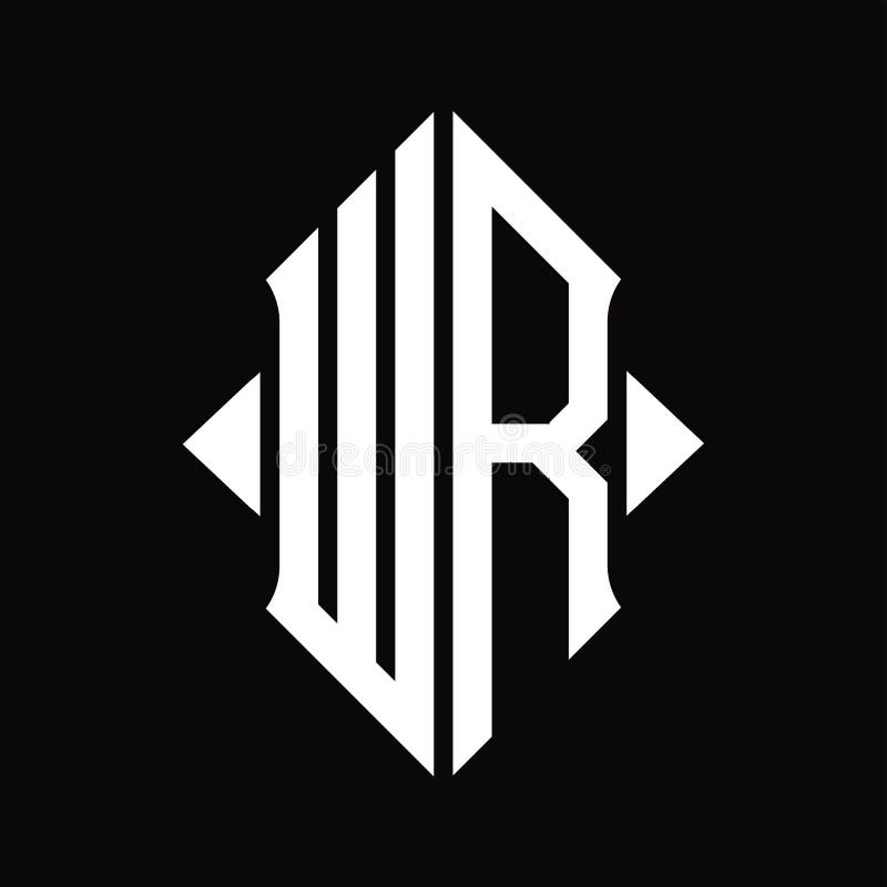 WR Logo Monogram with Shield Shape Isolated Design Template Stock ...