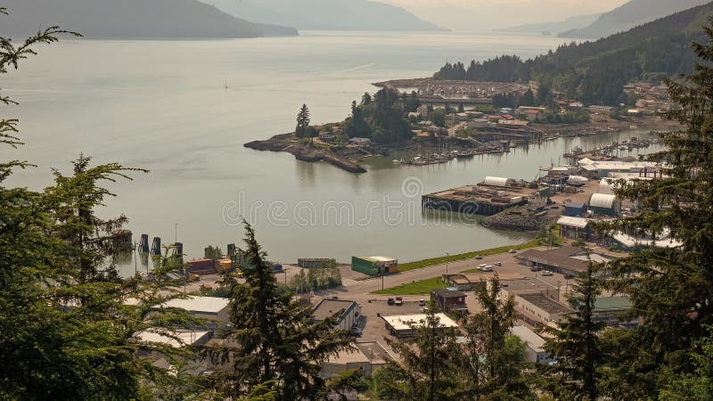 Wrangell, Alaska USA - May 26, 2019: Aerial View on Bay or Harbour in ...