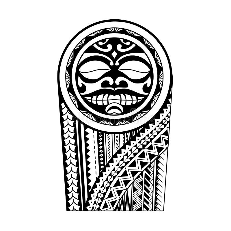 Wrap Around Arm Polynesian Tattoo Design. Stock Vector - Illustration ...