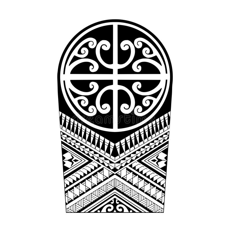 Wrap Around Arm Polynesian Tattoo Design. Stock Vector - Illustration ...