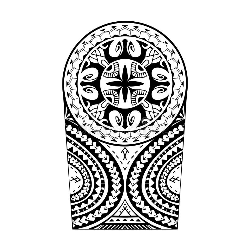 Wrap Around Arm Polynesian Tattoo Design. Stock Vector - Illustration ...