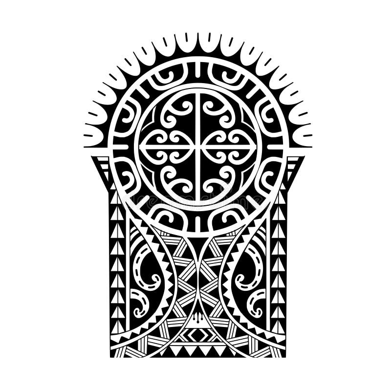 Wrap Around Arm Polynesian Tattoo Design. Stock Vector - Illustration ...
