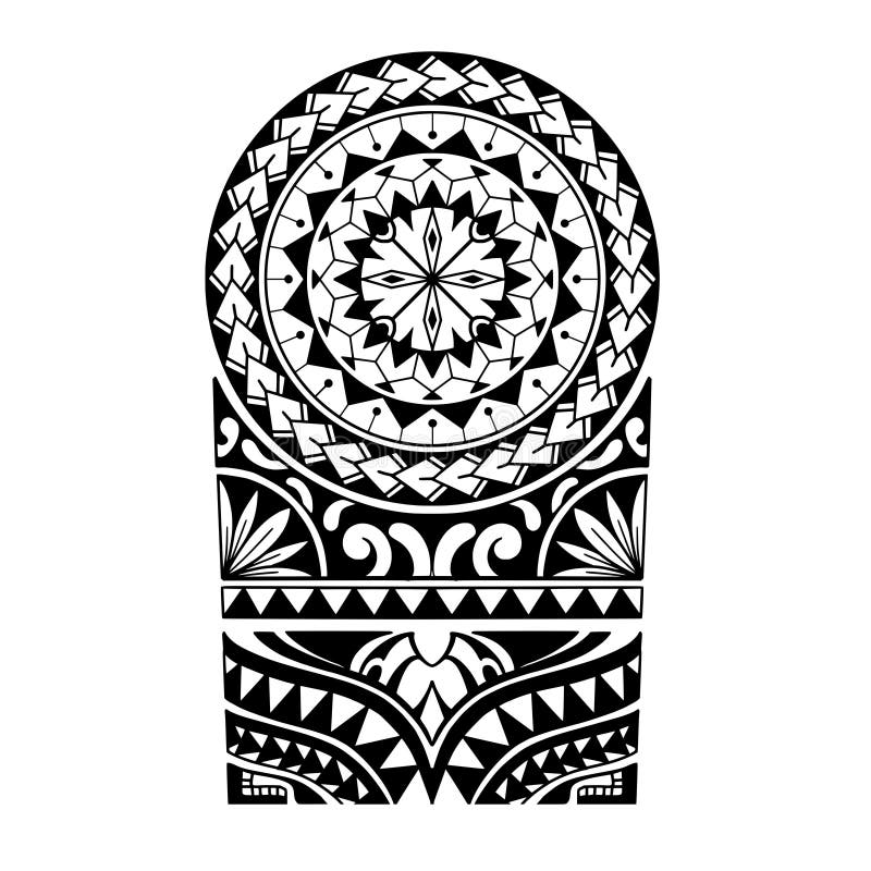 Samoan Circle Tattoos Samoan Tattoo Circle Stock Illustrations,
