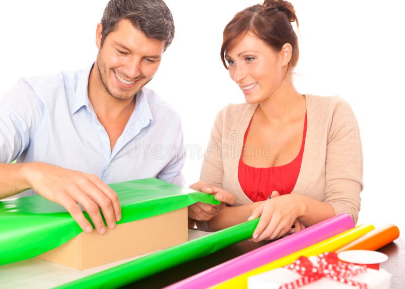 Wrap couple stock image. Image of people, love, decorations - 16639735