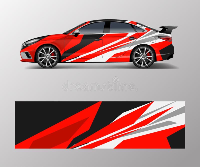 Wrap Design for Custom Sport Car. Sport Racing Car Wrap Decal and ...
