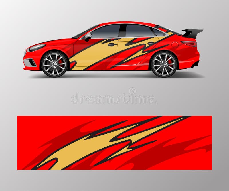 Wrap Design for Custom Sport Car. Sport Racing Car Wrap Decal and ...