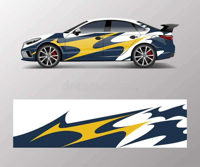 Wrap Design for Custom Sport Car. Sport Racing Car Wrap Decal and ...