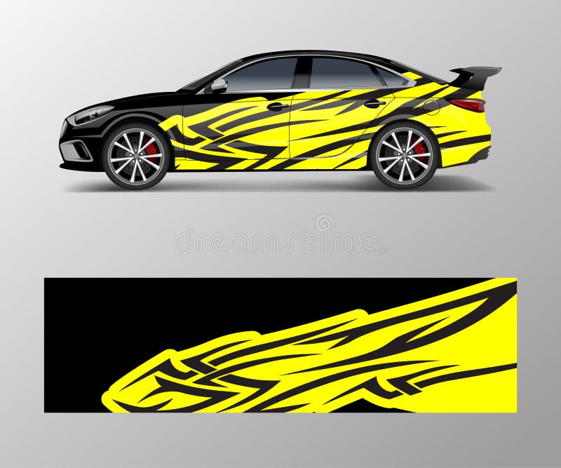 Wrap Design for Custom Sport Car. Sport Racing Car Wrap Decal and ...