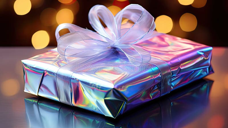 Wrap Holographic Silver Foil Stock Illustration - Illustration of ...