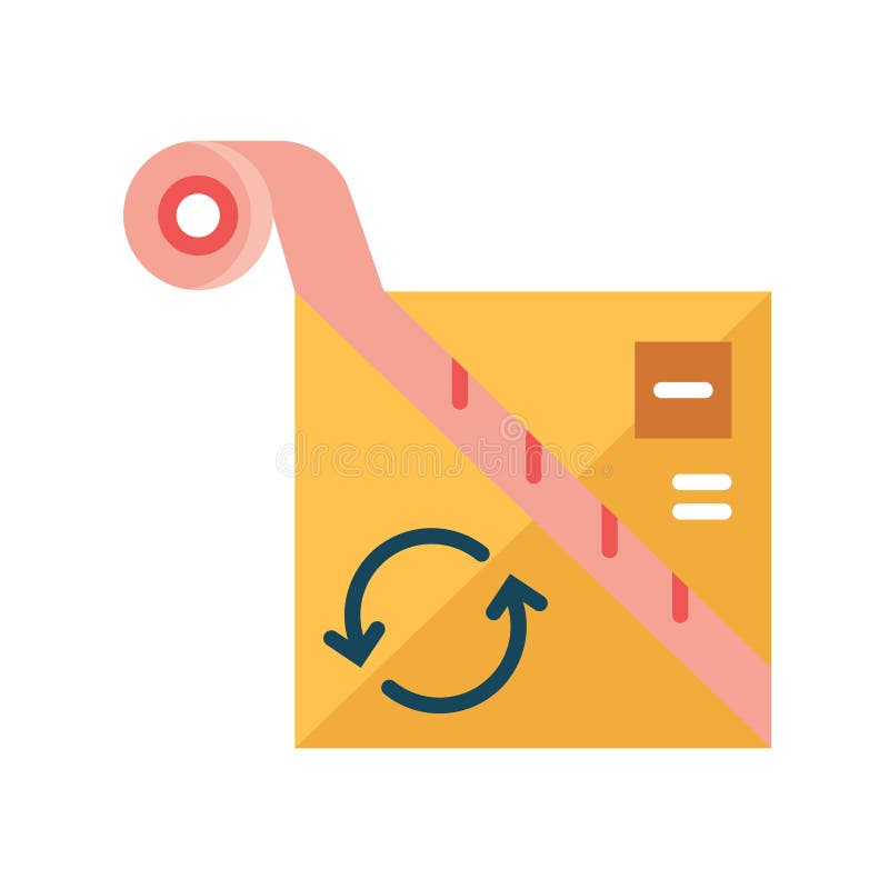 Wrap Package Flat Illustration Stock Vector - Illustration of delivery ...