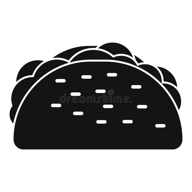 Wrap Taco Icon Simple Vector. Mexican Food Stock Vector - Illustration ...