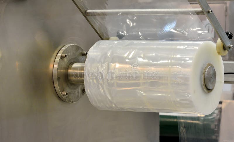 Wraping Roll of Packaging Machine Stock Photo - Image of equipment ...