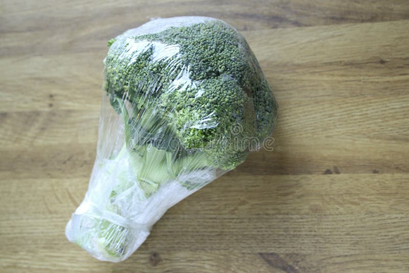 Wrapped Broccoli stock image. Image of organic, food - 13025111