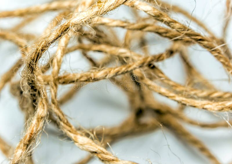 Wrapped Rustic Hemp Rope from the Roll Stock Image - Image of cord ...