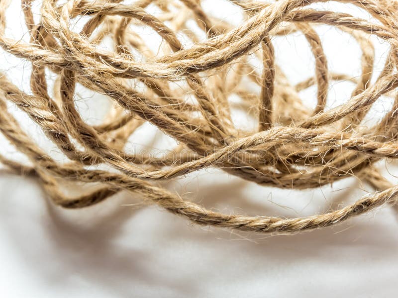 Wrapped Rustic Hemp Rope from the Roll Stock Image - Image of natural ...