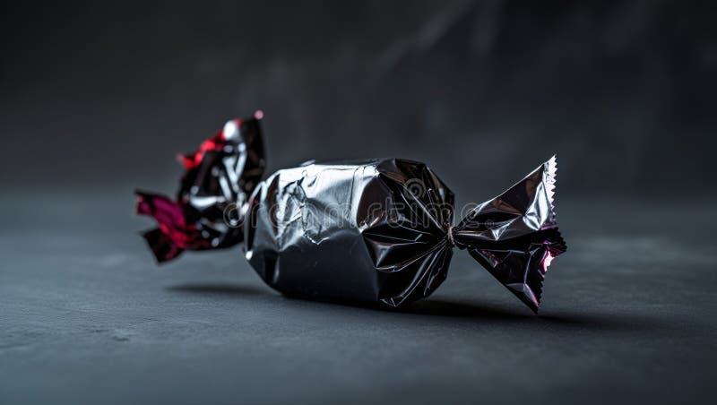 Wrapped Candy on Dark Background Stock Illustration - Illustration of ...