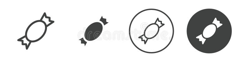 Wrapped Candy Icon Vector Logo Outline Stock Vector - Illustration of ...