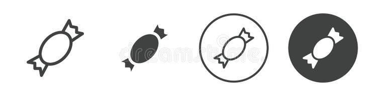 Wrapped Candy Icon Vector Logo Outline Stock Vector - Illustration of ...