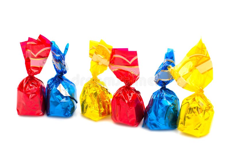 Wrapped candy or sweet stock photo. Image of studio, shot - 48090456