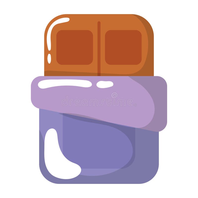 Wrapped Chocolate Bar Icon. Vector Stock Vector - Illustration of bold ...