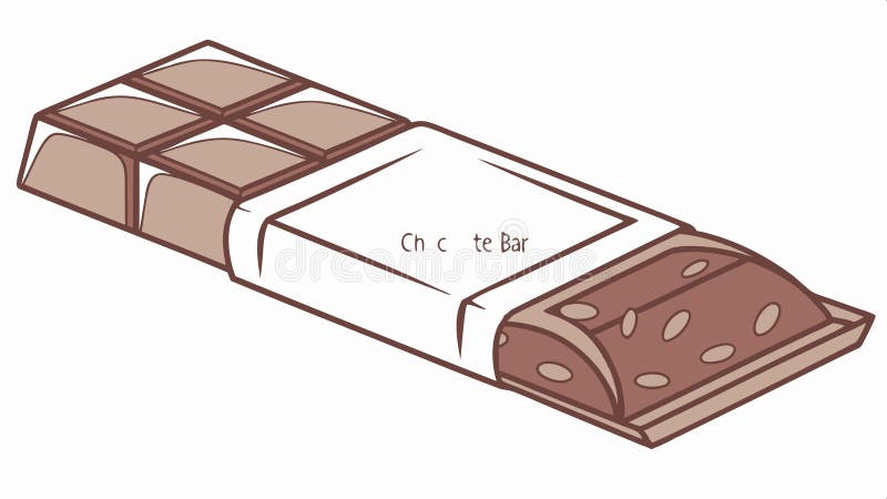 Wrapped Chocolate Bar Illustration, Sweet Treat or Snack Vector Design ...