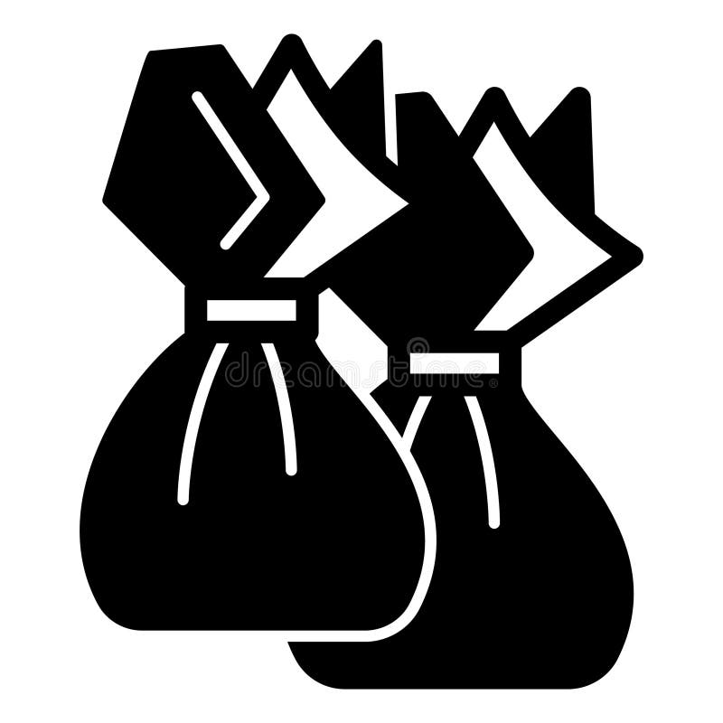 Wrapped Chocolate Candy Pair Solid Icon, Sweets Candies Concept. Vector ...
