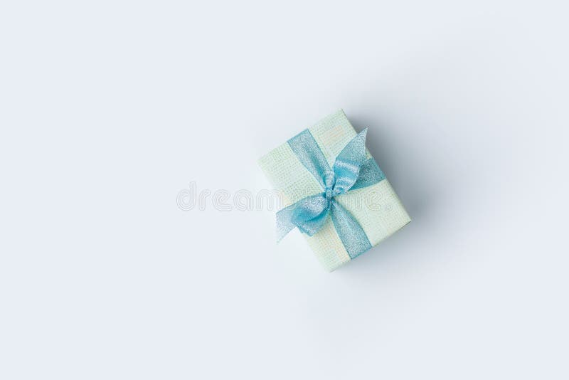 Top View of Wrapped Christmas Present Stock Photo - Image of ...