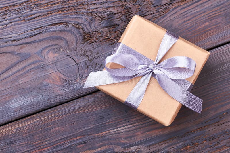 Wrapped gift box with bow. stock photo. Image of event - 82783228