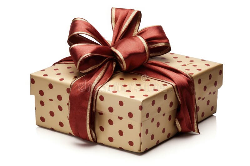 Wrapped Gift Box with Elegant Satin Bow Stock Illustration ...